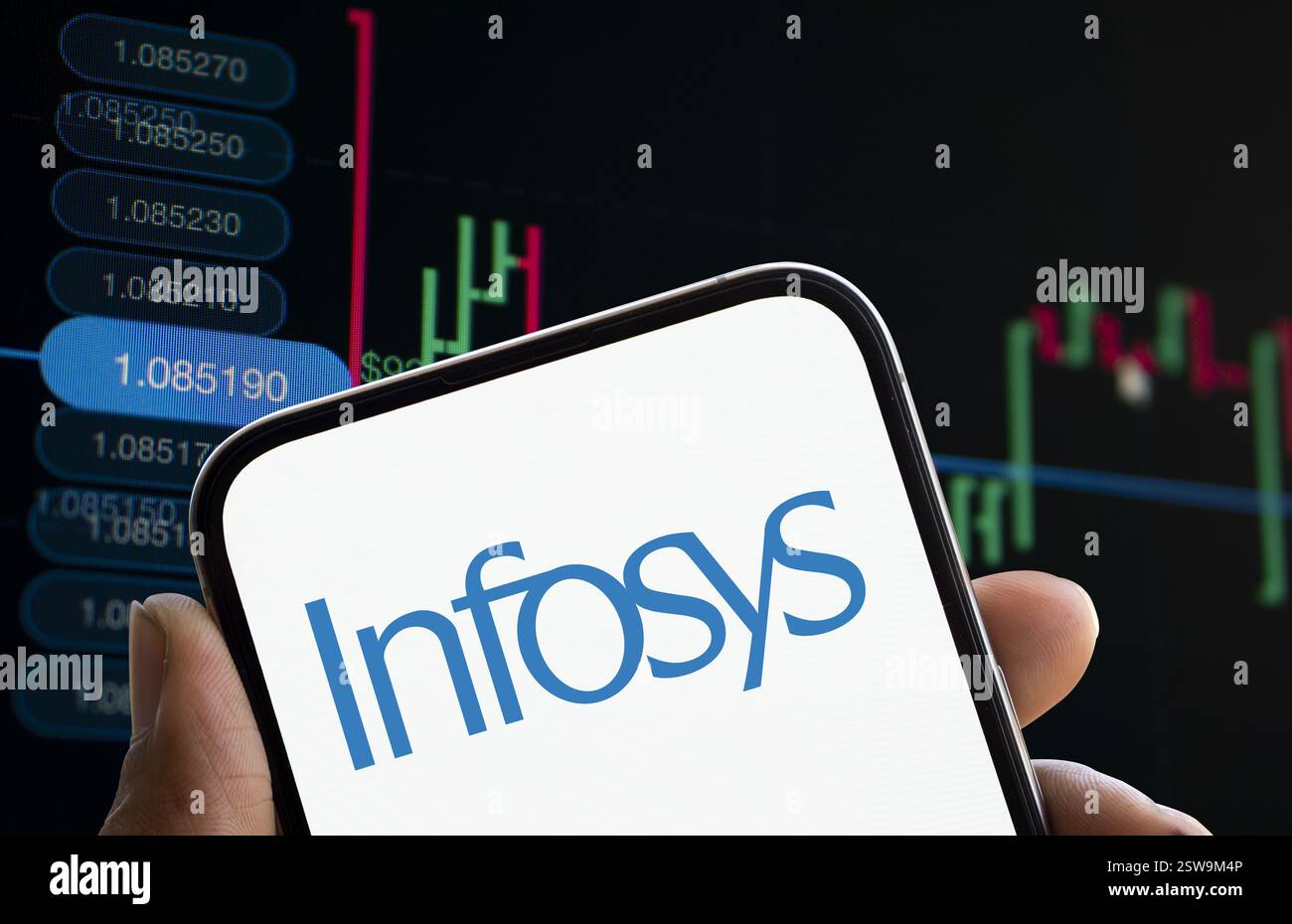 Dhaka, Bangladesh- 04 Nov 2024: Infosys logo is displayed on smartphone ...