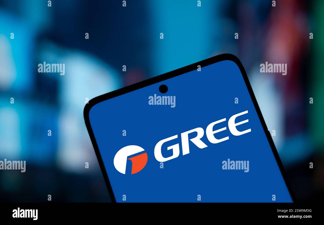 Dhaka, Bangladesh- 04 Nov 2024: Gree logo is displayed on smartphone ...