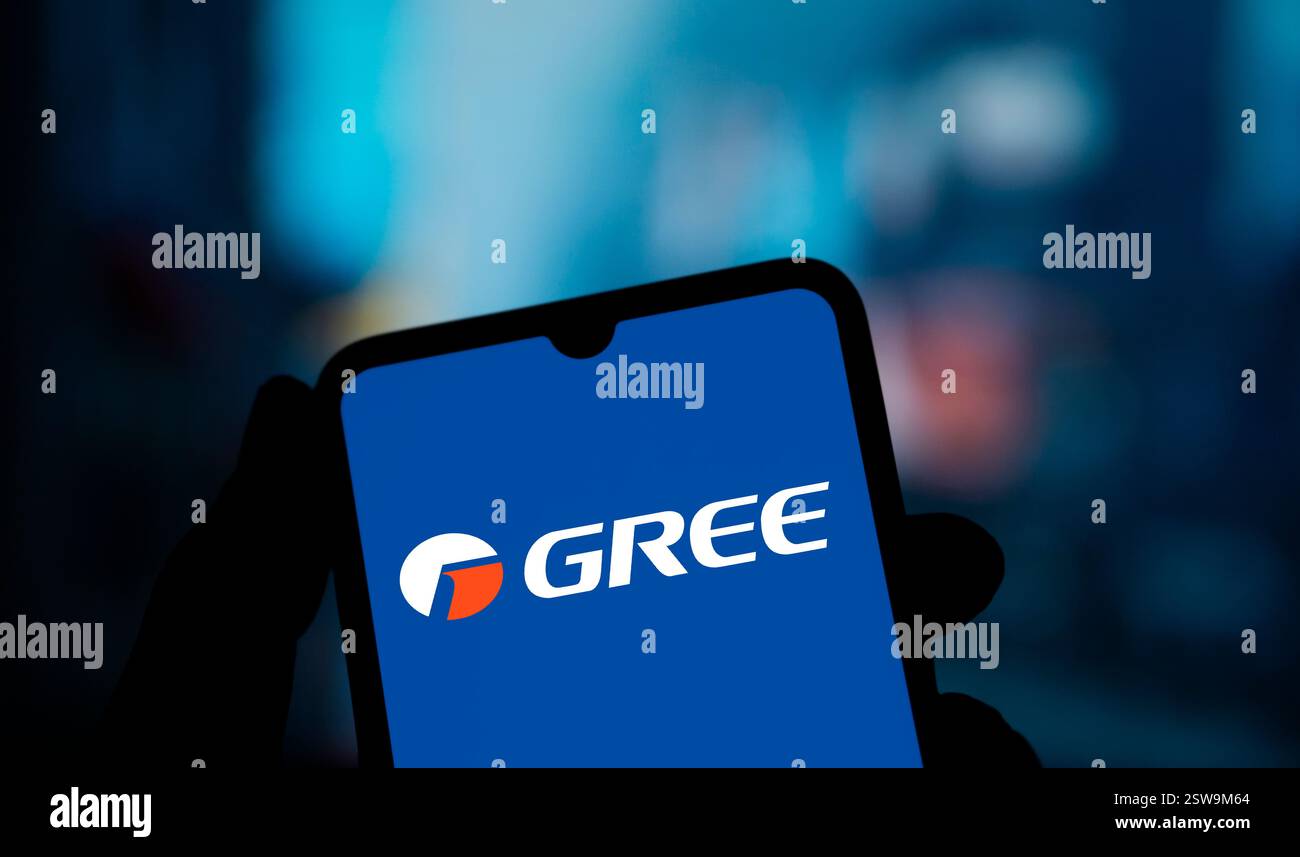 Dhaka, Bangladesh- 04 Nov 2024: Gree logo is displayed on smartphone ...