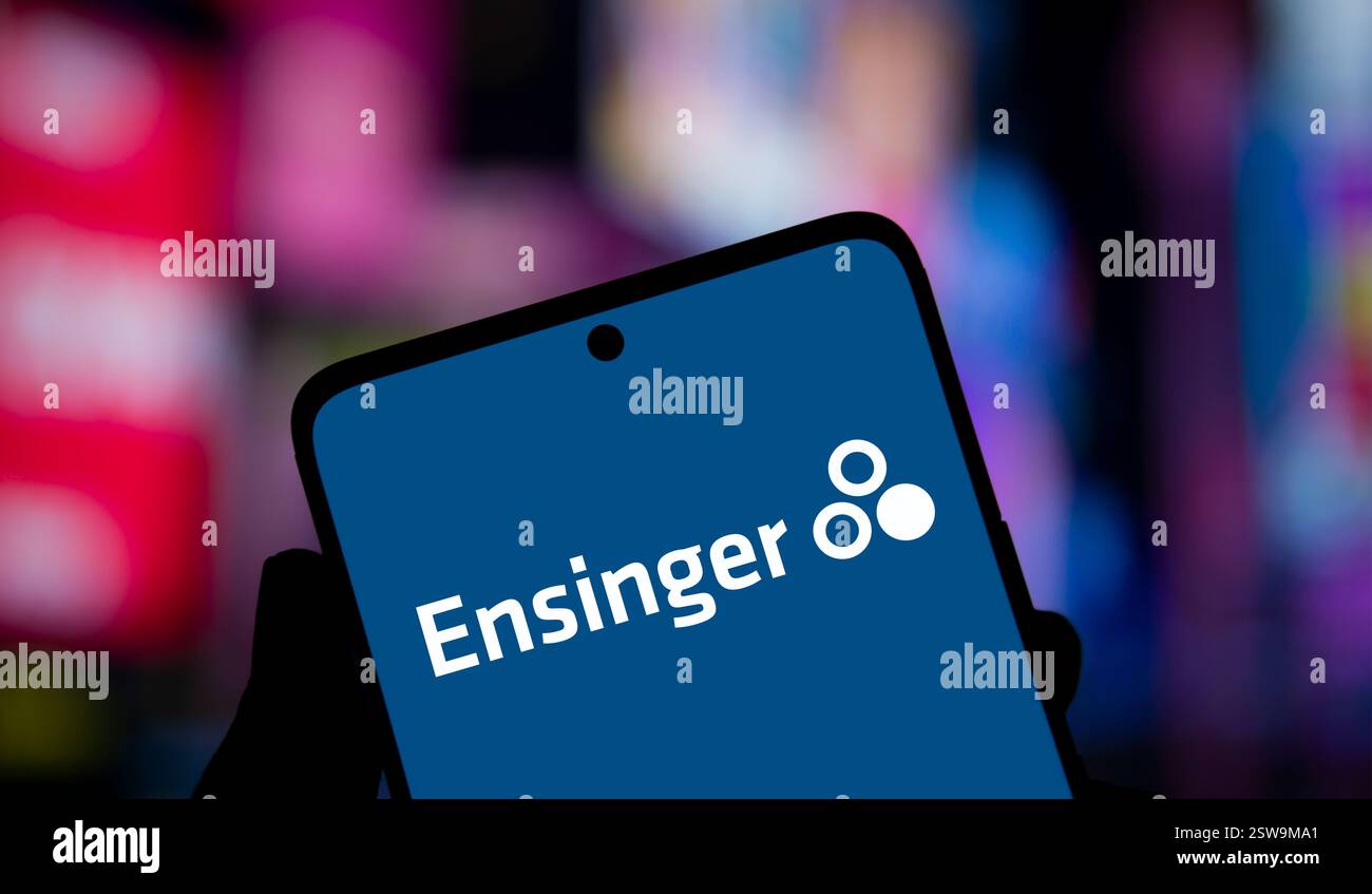 Dhaka, Bangladesh- 03 Nov 2024: Ensinger logo is displayed on ...