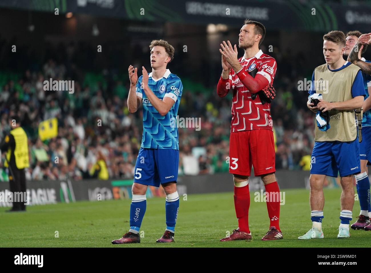 Gilles de Meyer and Davy Roef (KAA Gent) during UEFA Conference League ...