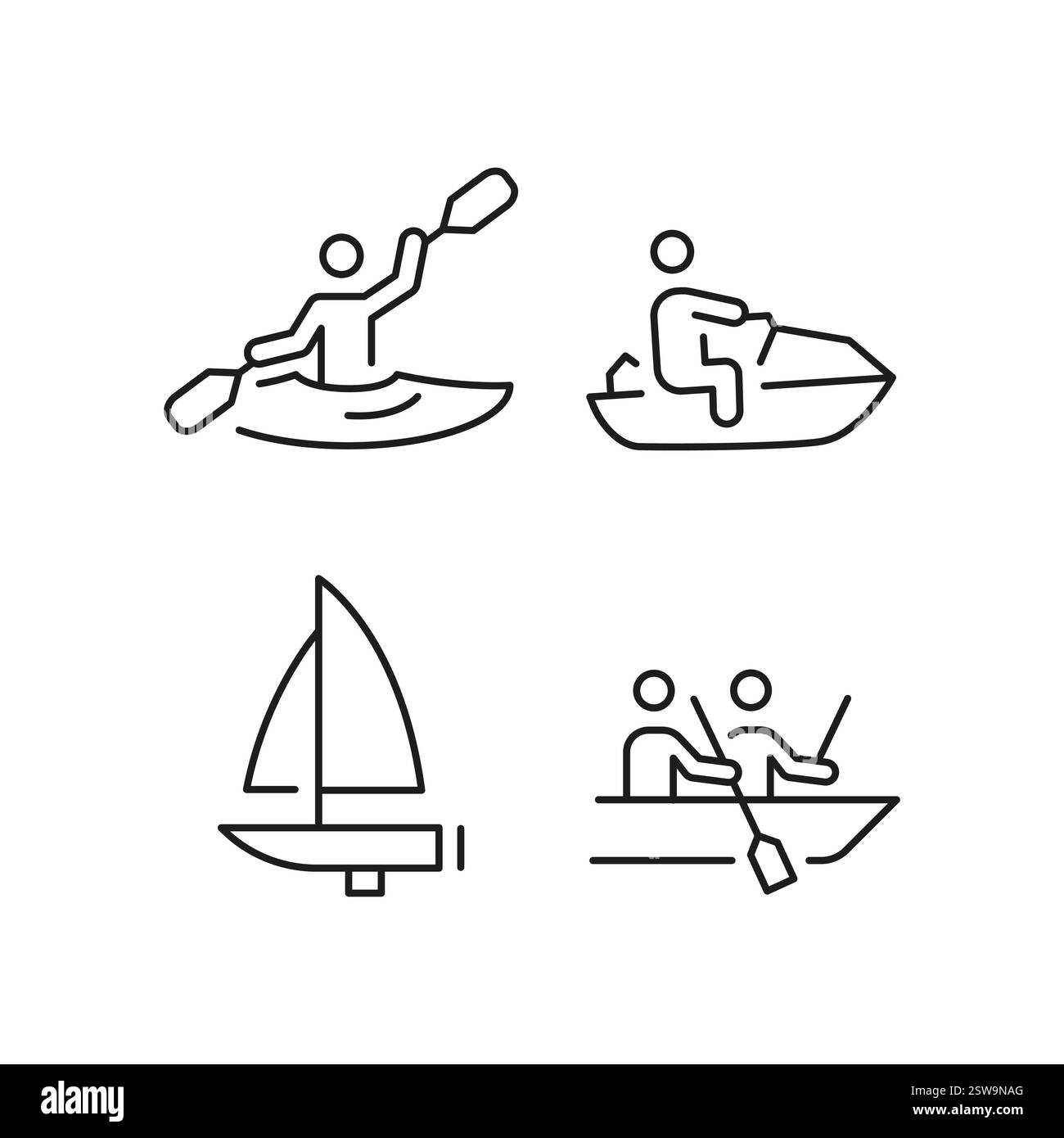 Boats Icon Set Stock Vector Image & Art - Alamy