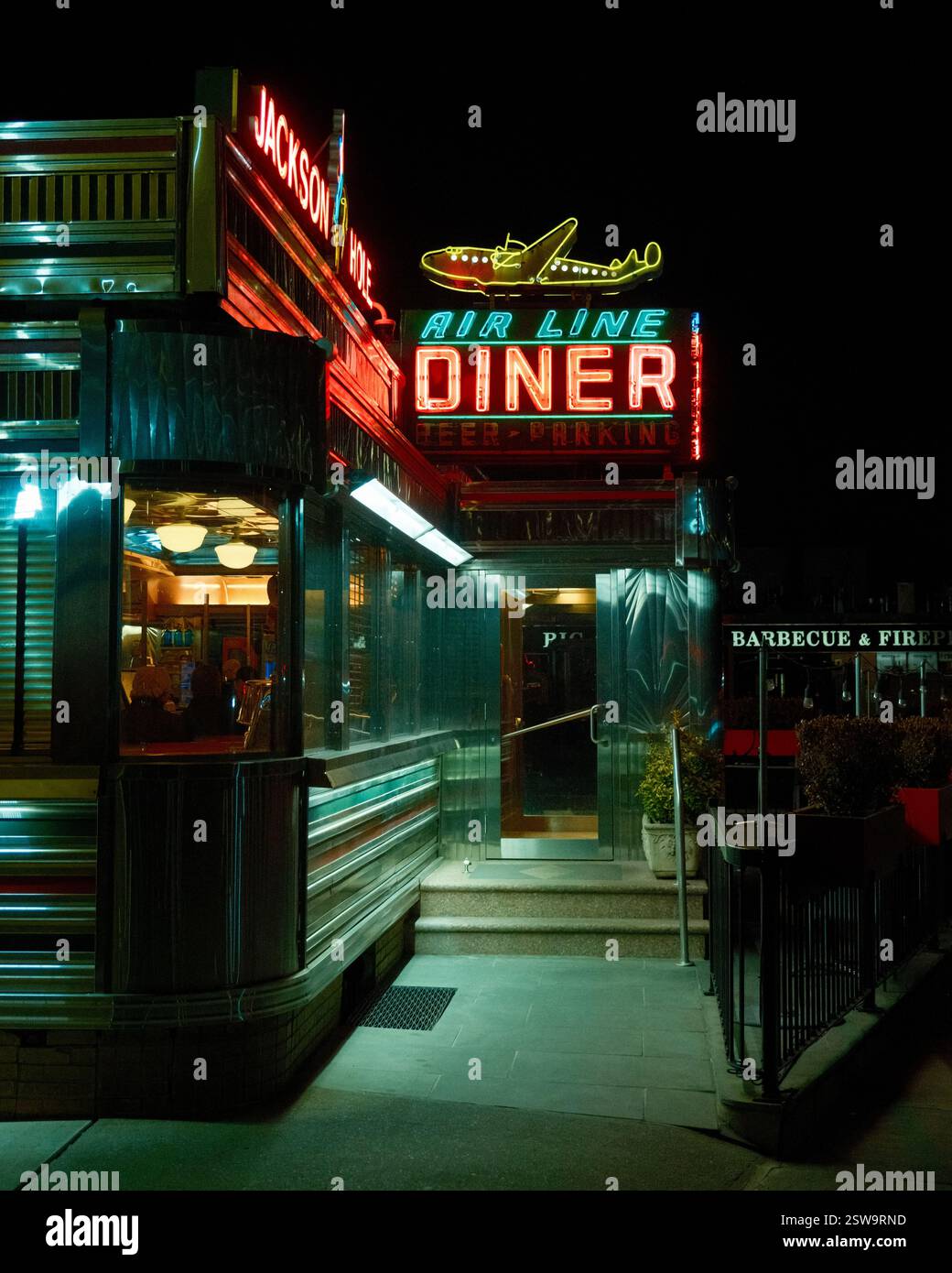 Jackson Hole Diner vintage neon sign at night in Astoria, Queens, New ...