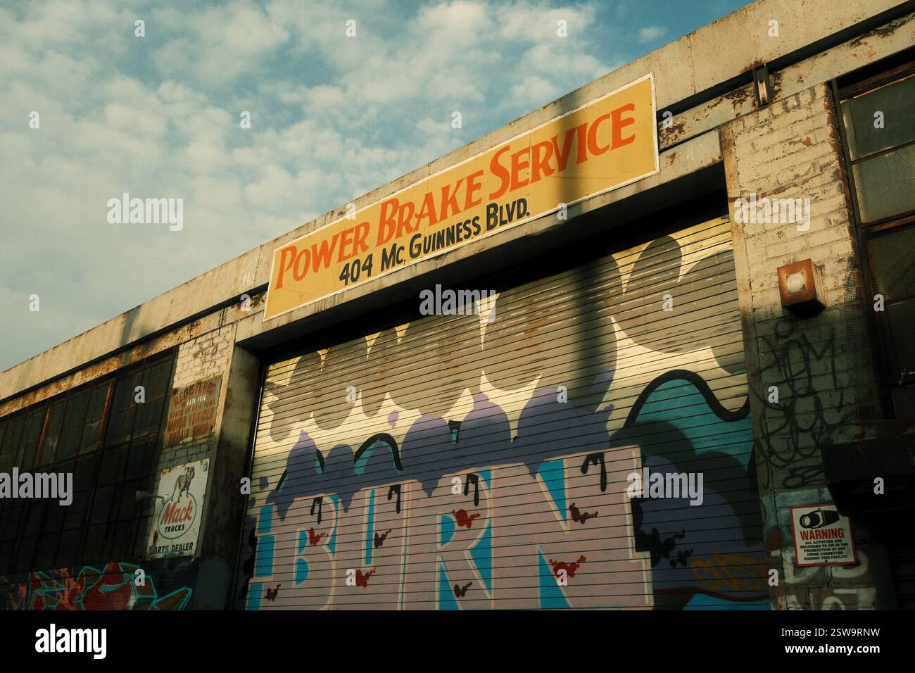 Power Brake Service sign in an industrial area of Greenpoint, Brooklyn ...