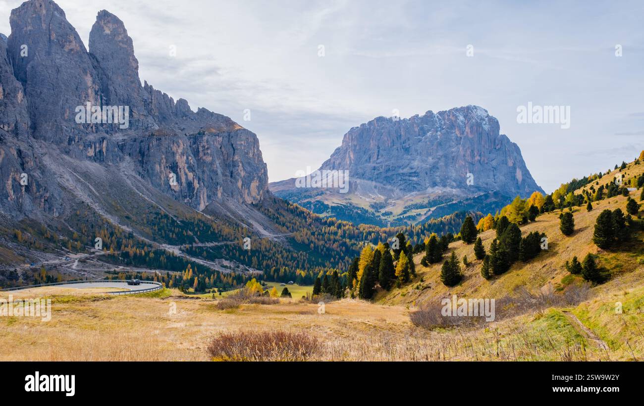 Autumn colors embrace the Dolomites, with lush forests and towering ...