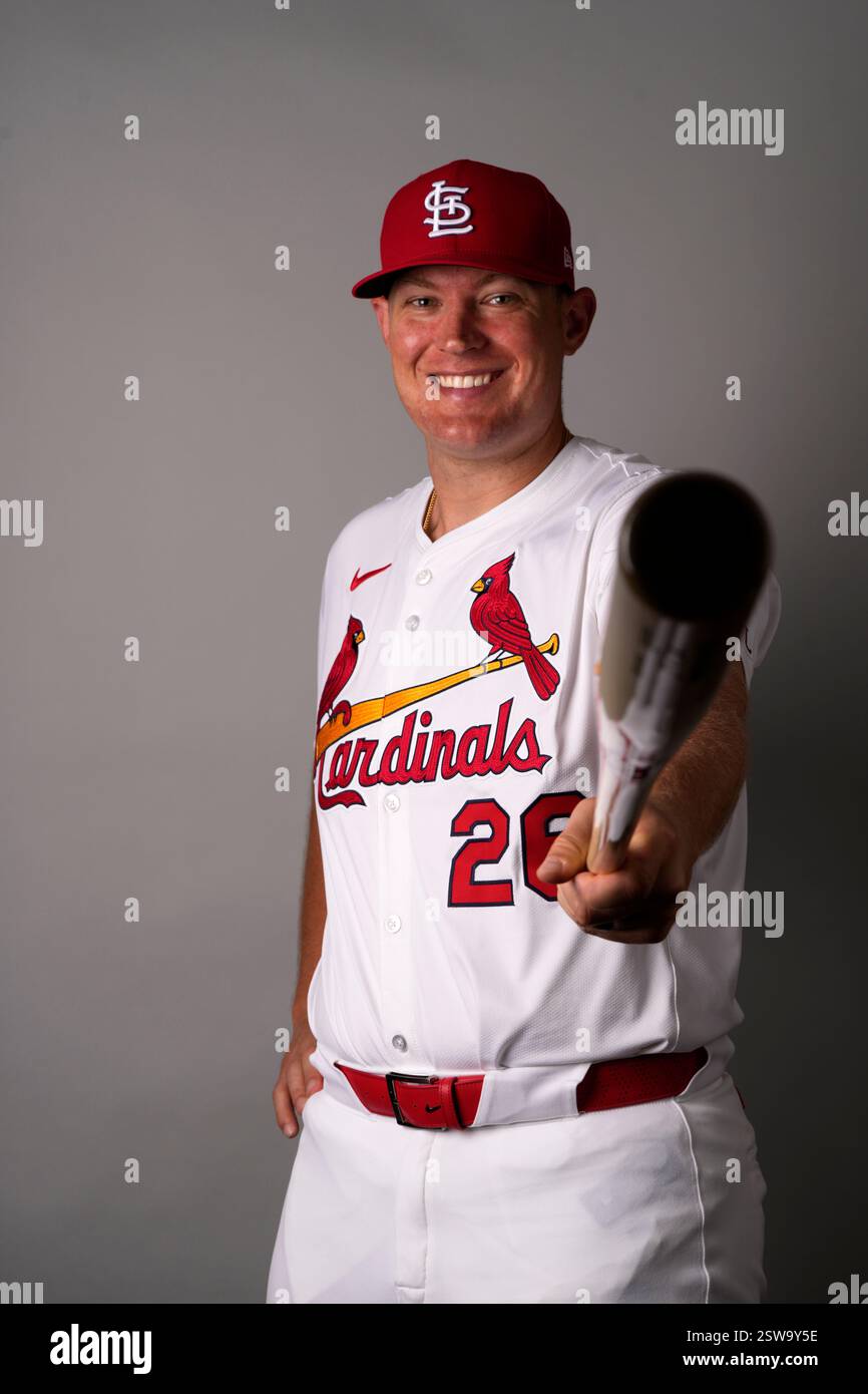 This is a 2025 photo of Luken Baker of the St. Louis Cardinals baseball ...