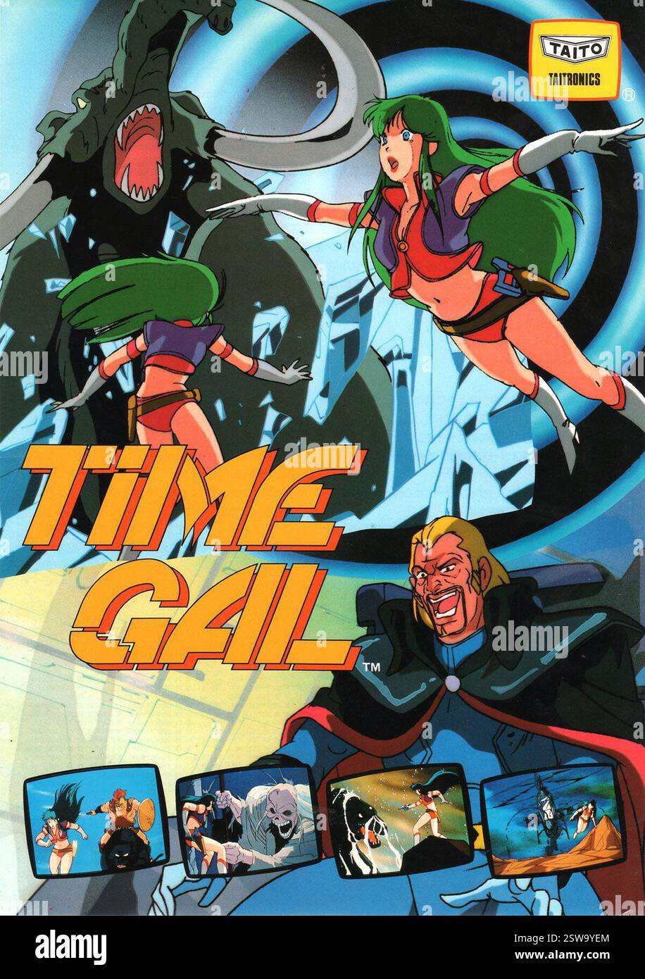 1992 Time Gal, an interactive movie laserdisc video arcade game by ...