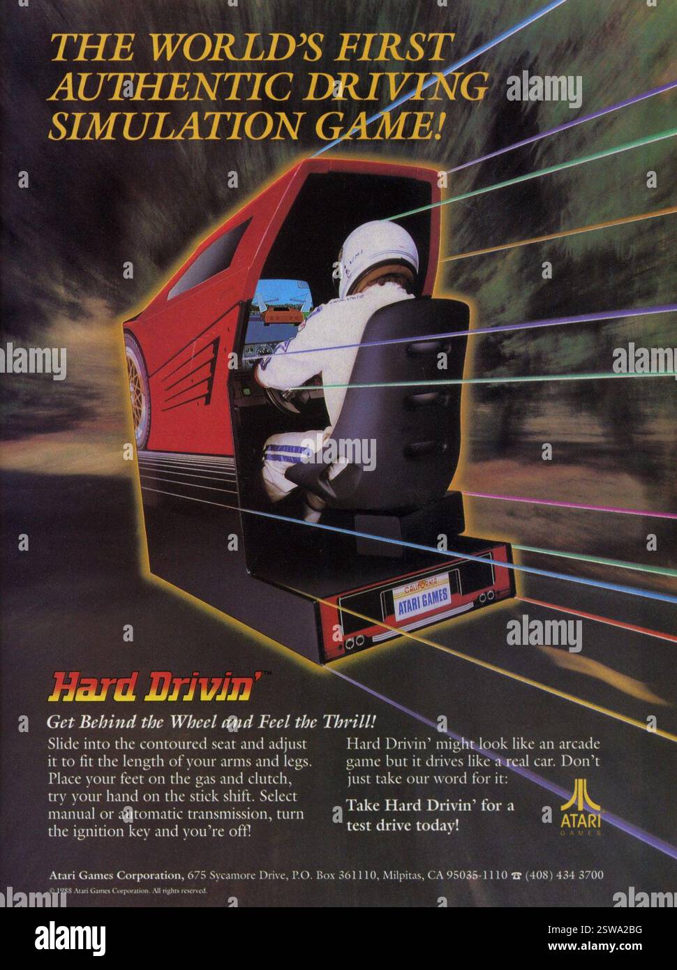 1980s arcade driving game hi-res stock photography and images - Alamy