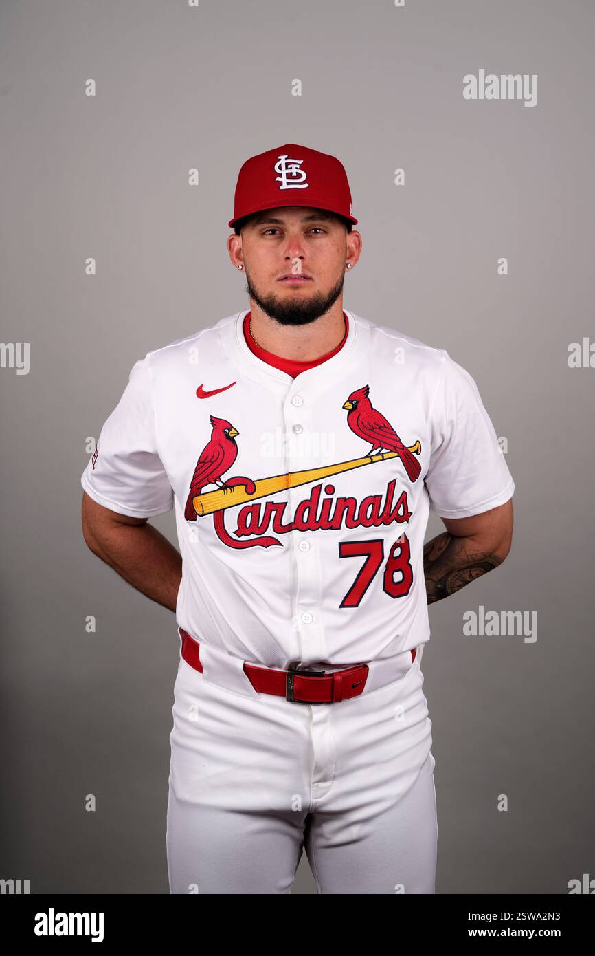 This is a 2025 photo of César Prieto of the St. Louis Cardinals ...