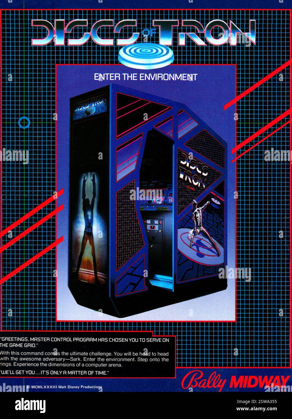 1983 Discs of Tron arcade video game based on the 1982 Disney film Tron ...