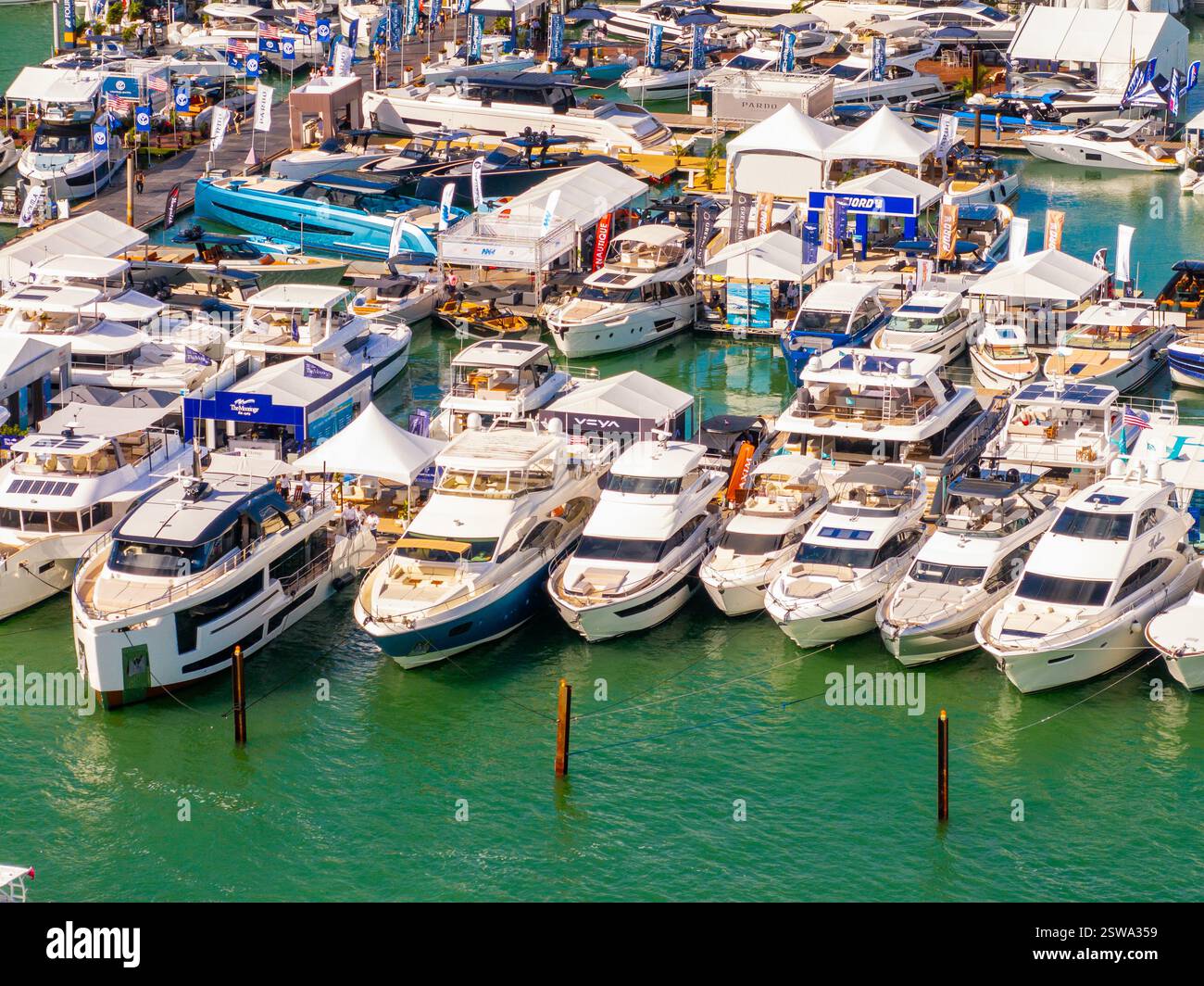 Miami, FL, USA - Febnruary 16, 2025: Aerial photo Miami International ...