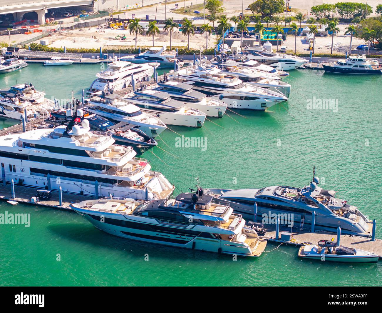 Miami, FL, USA - Febnruary 16, 2025: Aerial photo Miami International ...