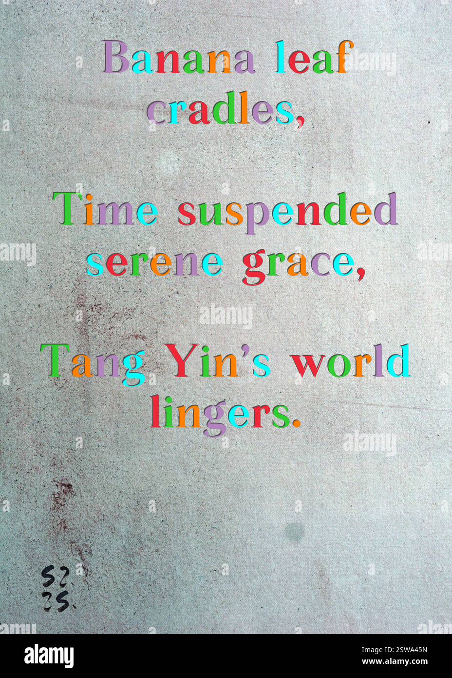 Banana leaf cradles, Time suspended serene grace, Tang Yin's world ...