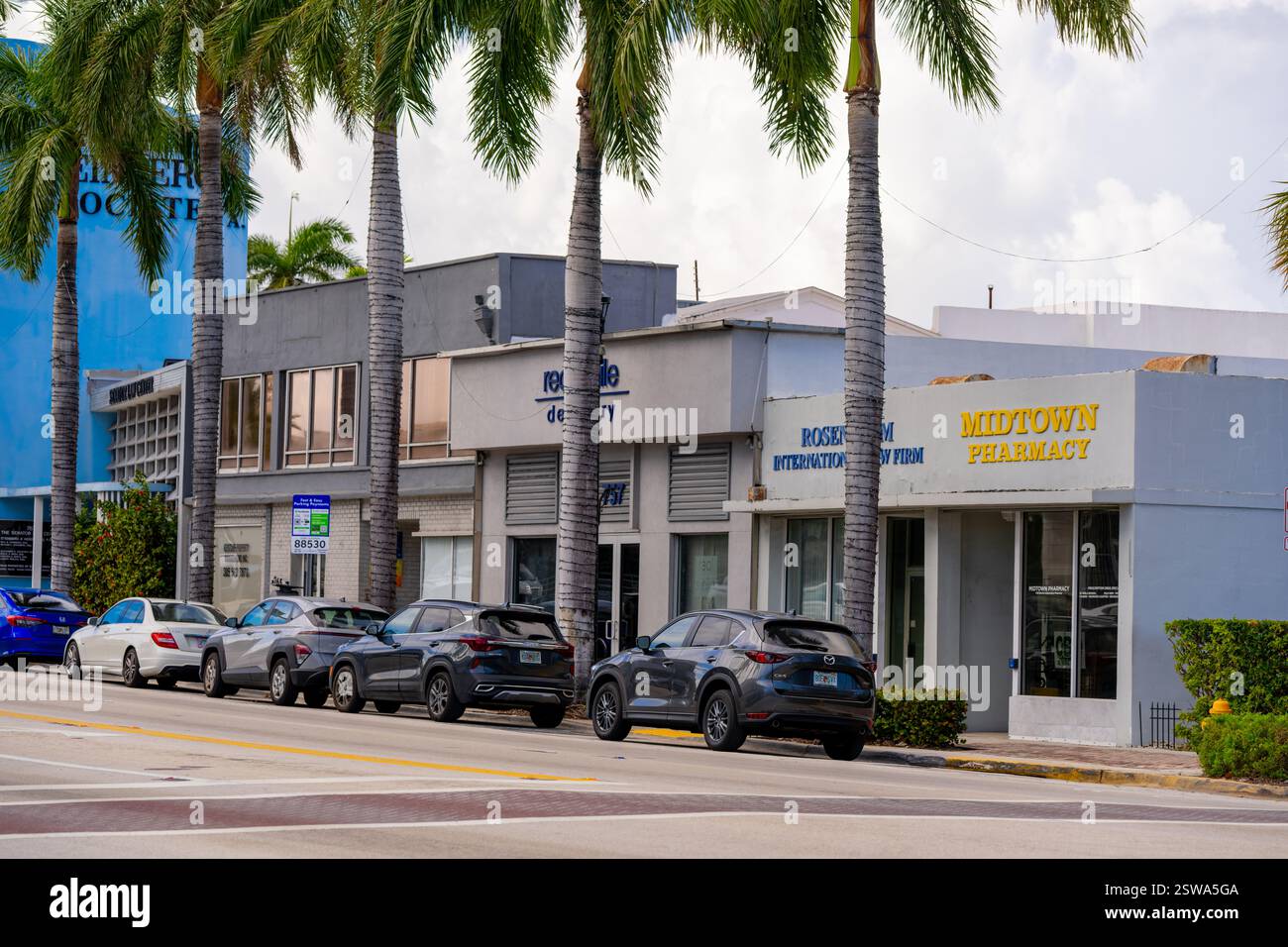 Miami Beach, FL, USA - February 19, 2025: Shops on 41st Street Miami ...