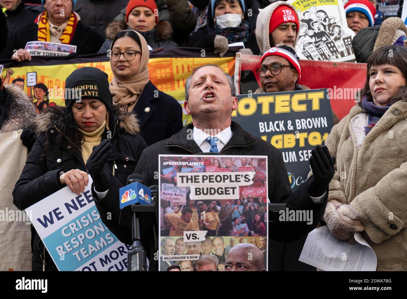 February 19, 2025, New York, New York, USA: City comptroller BRAD ...