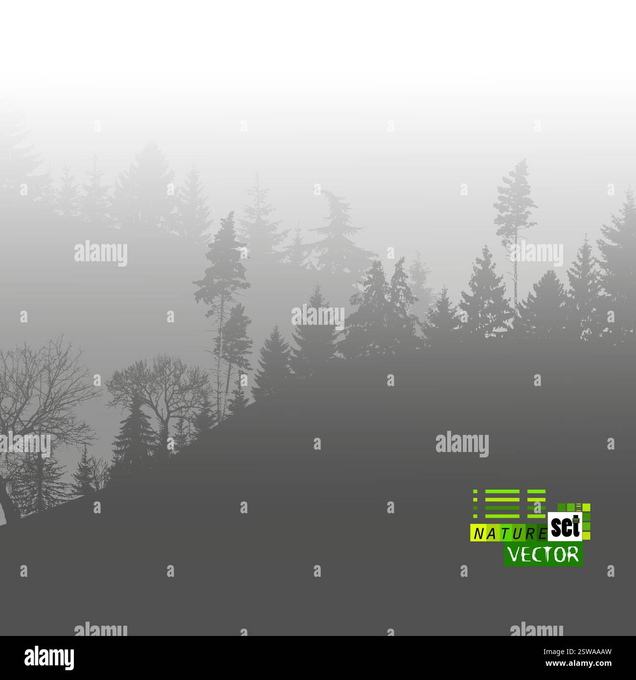 Japanese mountain misty Stock Vector Images - Alamy