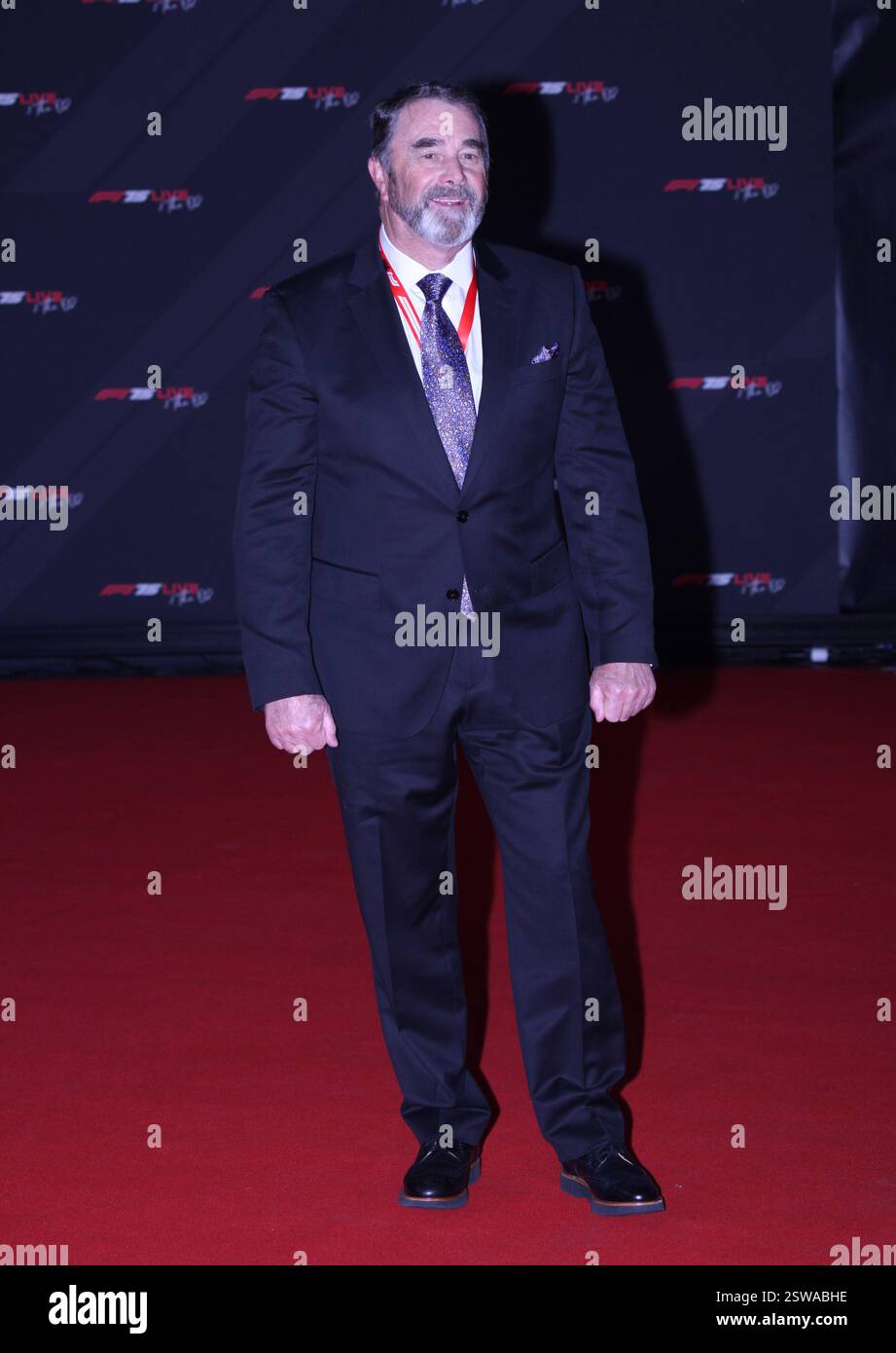 London, UK. Nigel Mansell at the F1 75 Live Season Launch. The O2. 18th ...