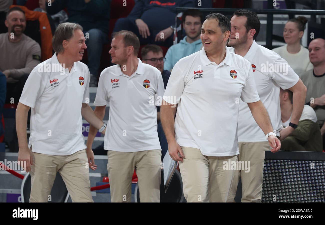 Belgium's manager Jacques Stas, Belgium's assistant coach Kristof ...