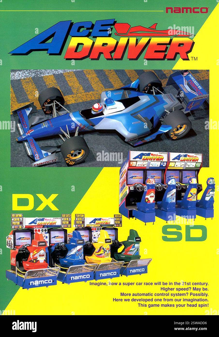 1994 Ace Driver racing arcade game by Namco Stock Photo - Alamy