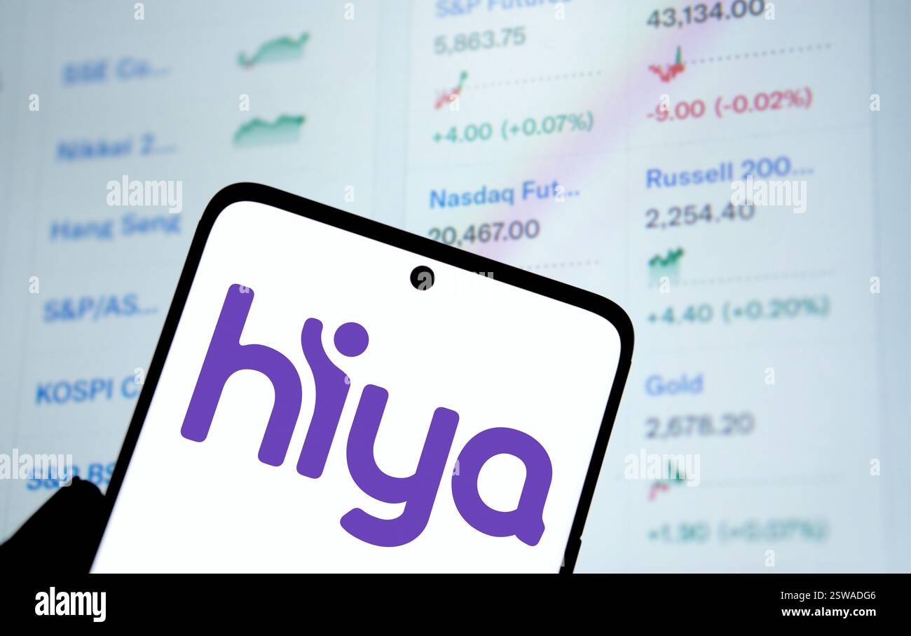 Dhaka, Bangladesh- 09 Nov 2024: Hiya logo is displayed on smartphone Stock Photo - Alamy
