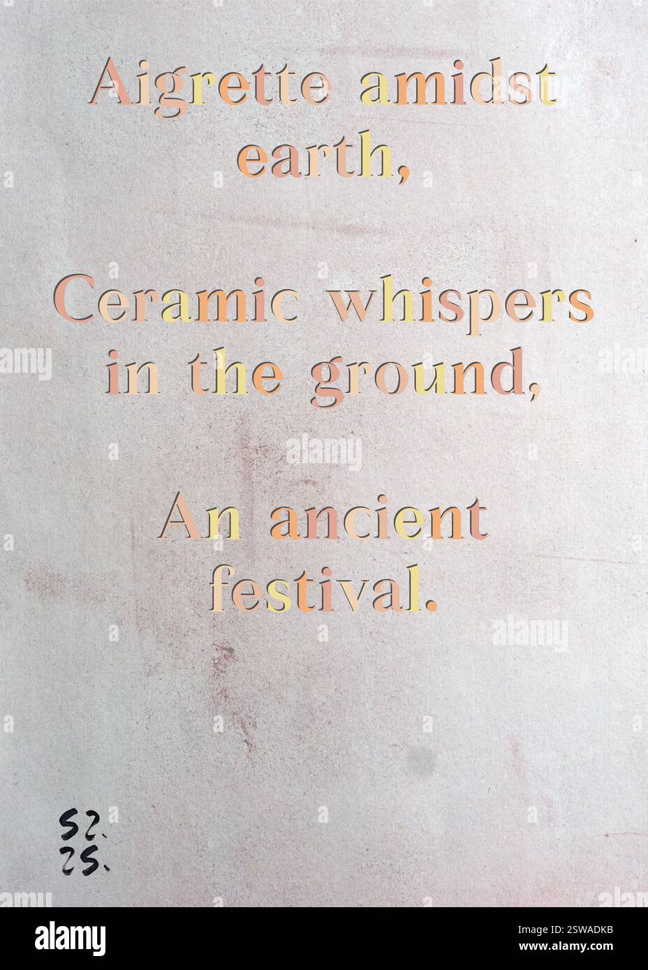 Aigrette amidst earth, Ceramic whispers in the ground, An ancient ...