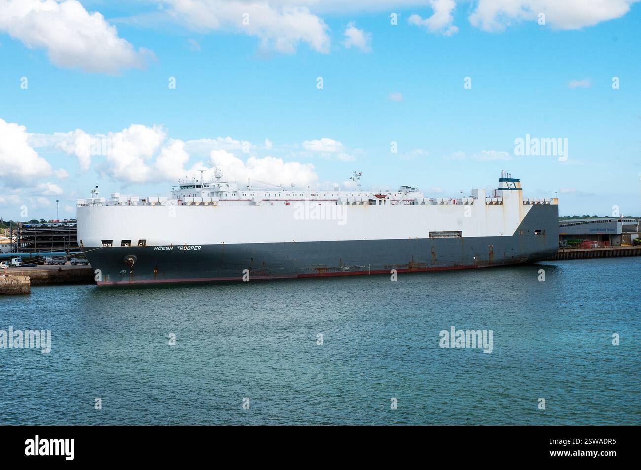 Sailing vessel Hoegh Trooper at Southampton a RoRo global Vehicle ...