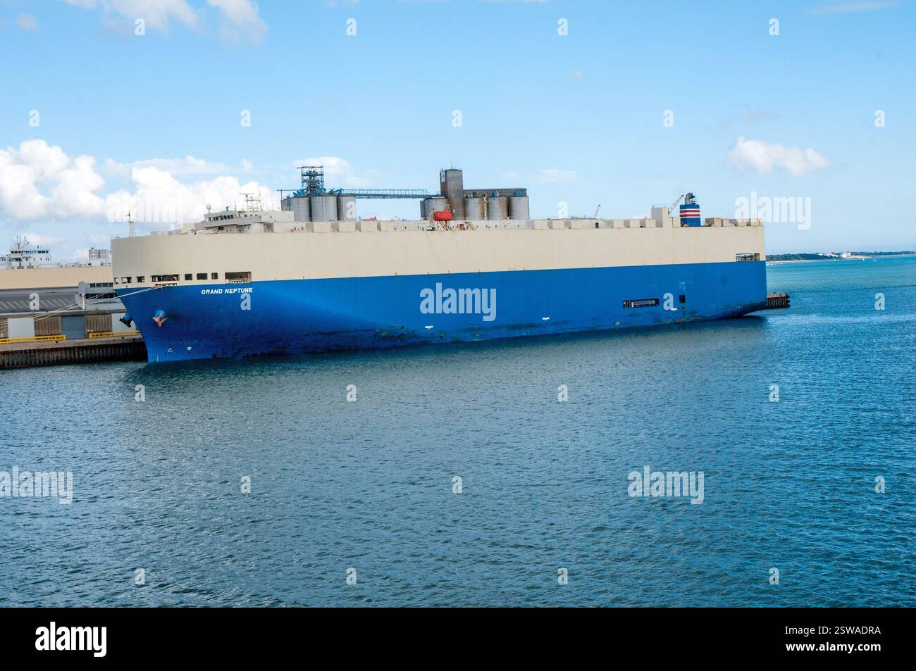 Sailing vessel Grand Neptune at Southampton a RoRo global Vehicle ...