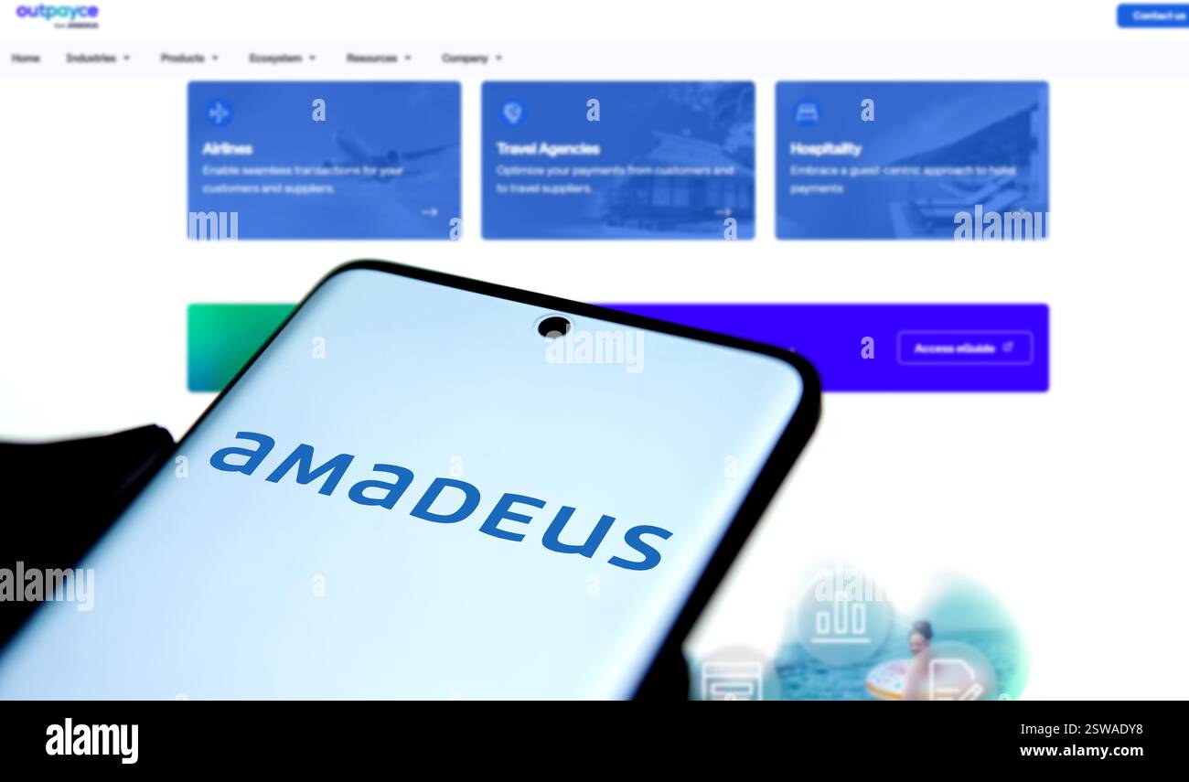 Dhaka, Bangladesh- 09 Nov 2024: Amadeus logo is displayed on smartphone Stock Photo - Alamy