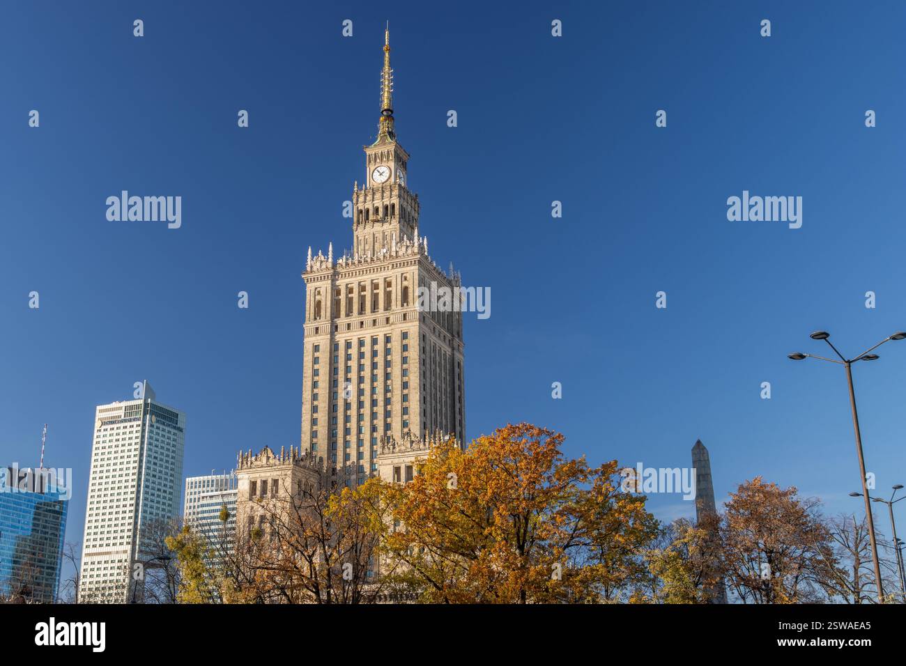 Warsaw tall towers dominated by PKiN Stock Photo - Alamy