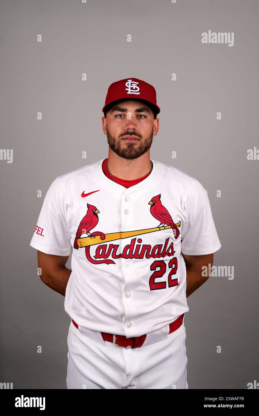 This is a 2025 photo of Michael Siani of the St. Louis Cardinals ...