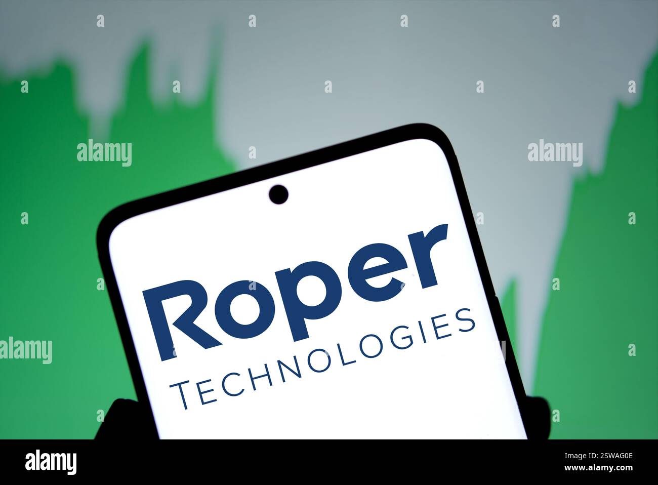 Dhaka, Bangladesh- 10 Nov 2024: Roper Technologies logo is displayed on ...