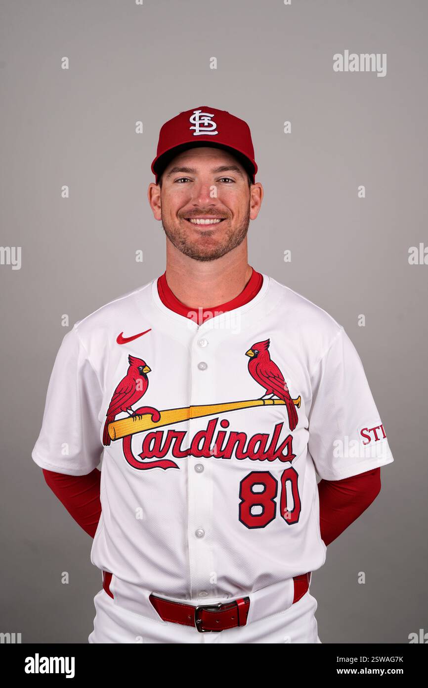 This is a 2025 photo of Gavin Collins of the St. Louis Cardinals ...