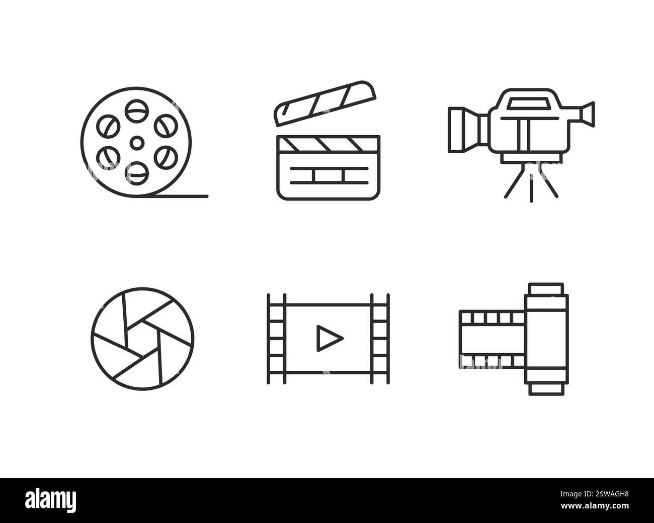 Cinema Icons Set Stock Vector Image & Art - Alamy