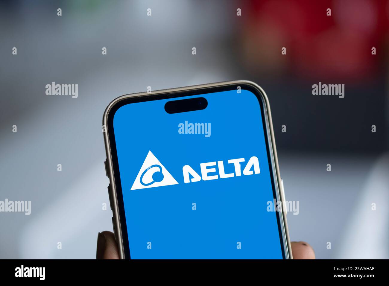 Dhaka, Bangladesh- 10 Nov 2024: Delta Electronics logo is displayed on ...