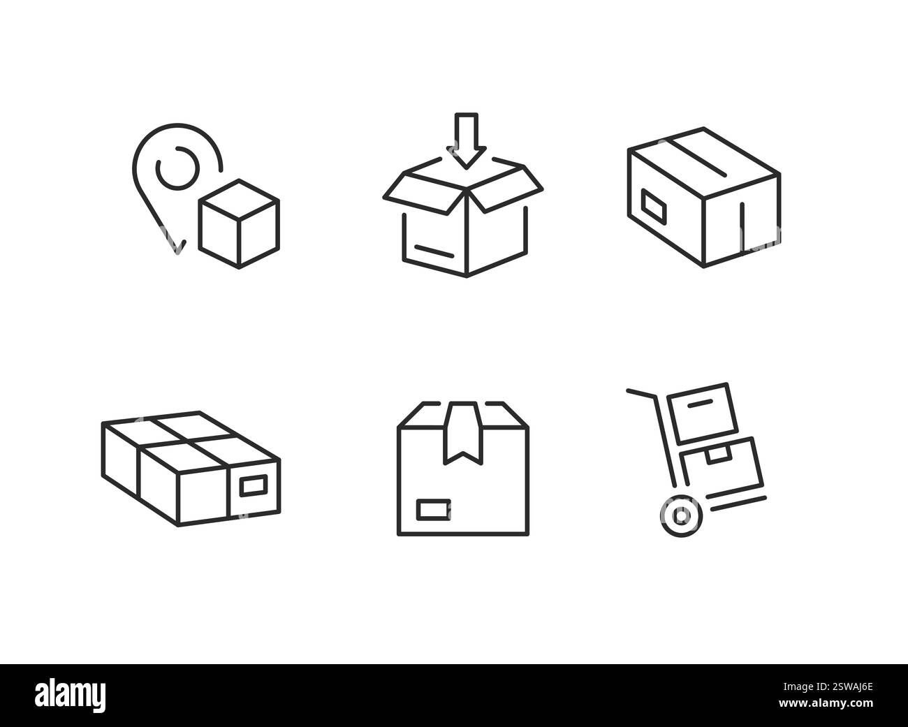Delivery Services Icon Set Stock Vector Image & Art - Alamy
