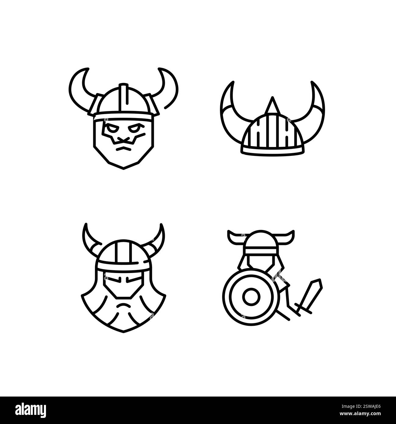 Vikings Icons Set Stock Vector Image & Art - Alamy