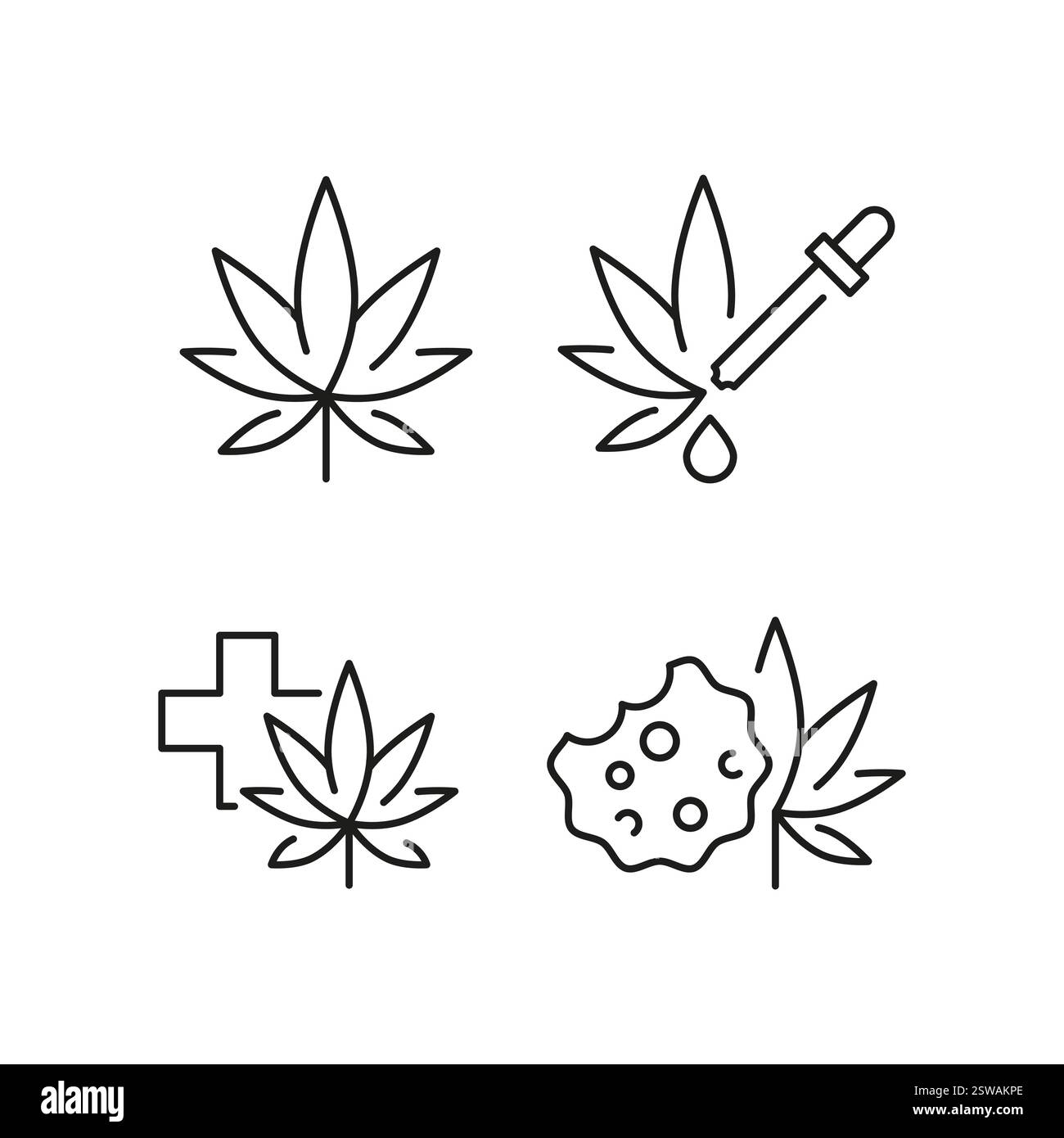 Cannabis Icons Set Stock Vector Image & Art - Alamy