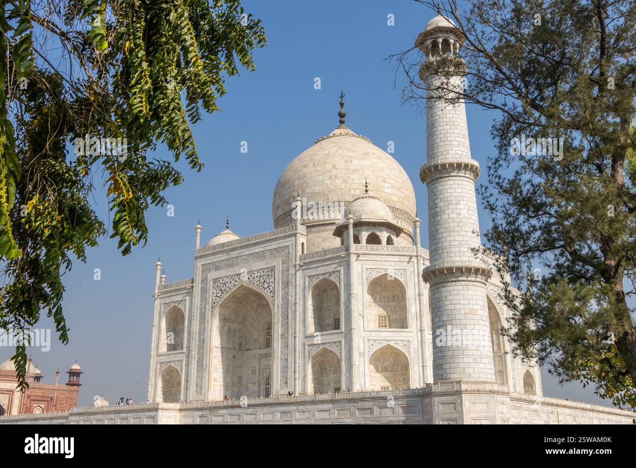 Taj Mahal, the mausoleum built for Mumtaz Mahal by her husband, the ...