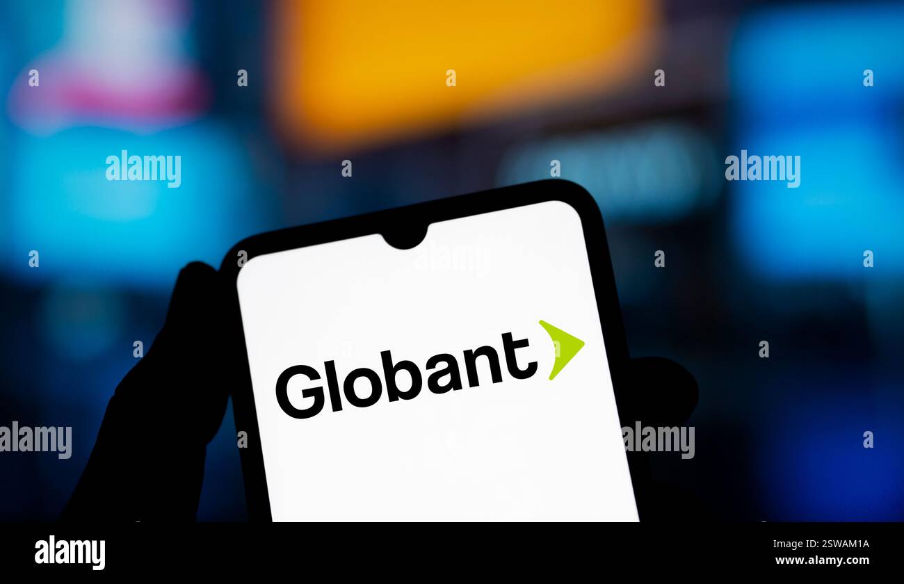 Dhaka, Bangladesh- 09 Nov 2024: Globant logo is displayed on smartphone ...