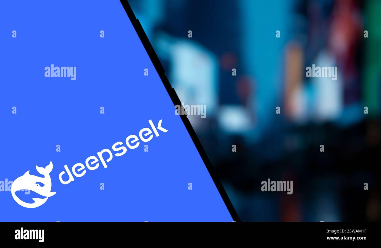 Dhaka, Bangladesh- 09 Nov 2024: Deepseek Ai logo is displayed on smartphone Stock Photo - Alamy