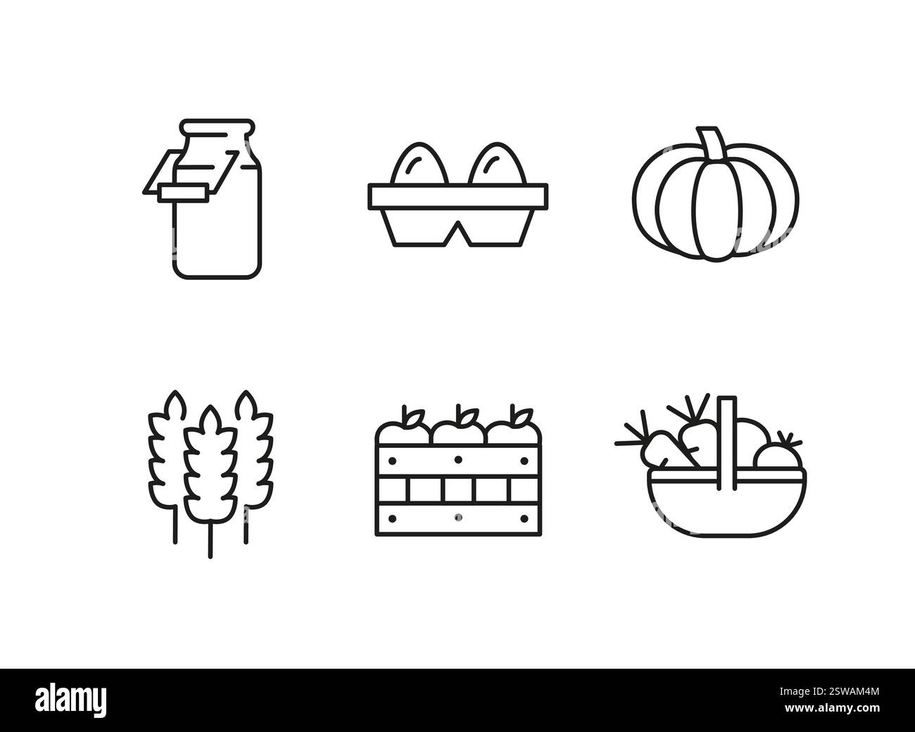 Farm organic vegetables greenery Stock Vector Images - Alamy