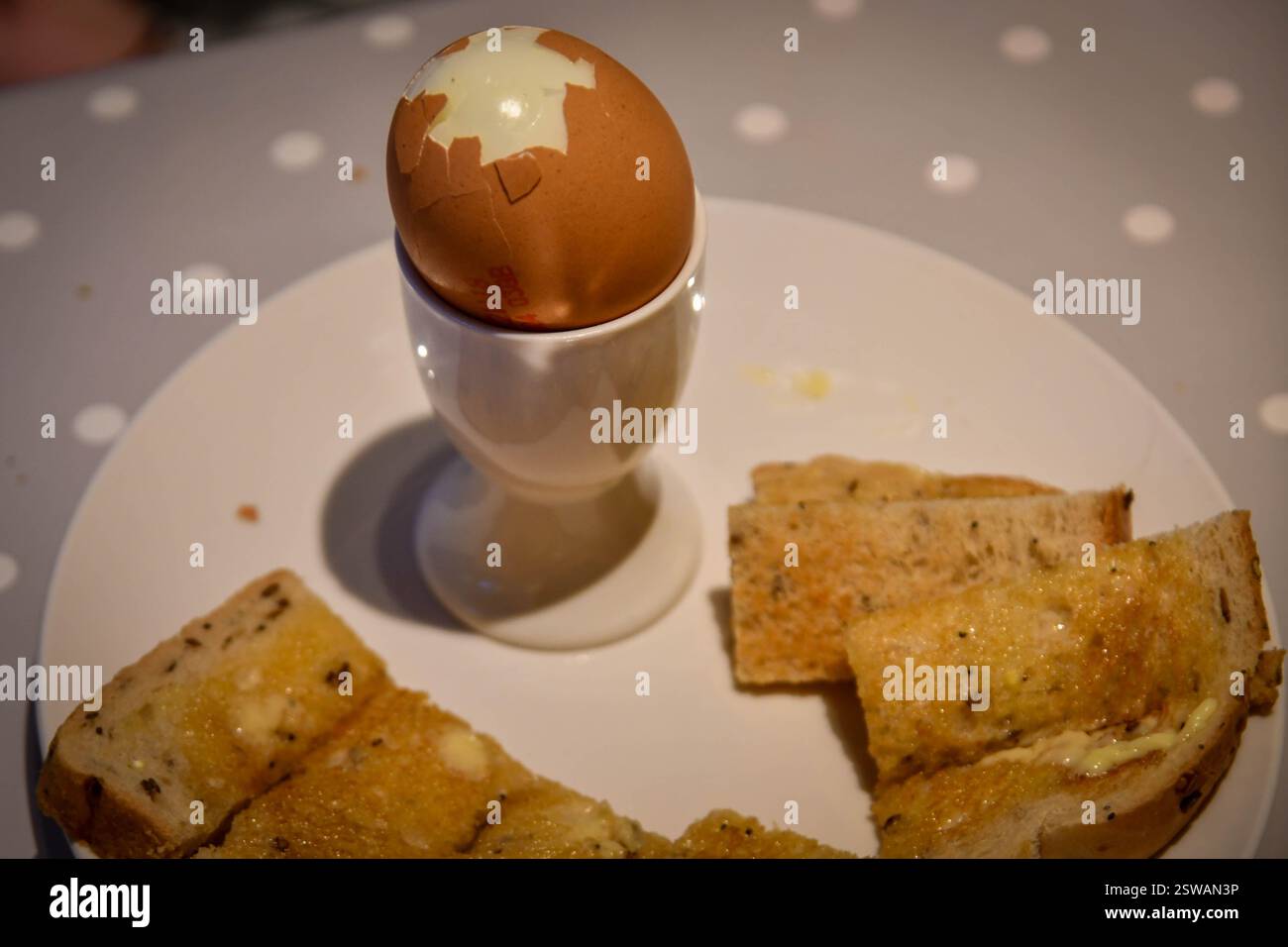 boiled egg and sold soldiers Stock Photo - Alamy