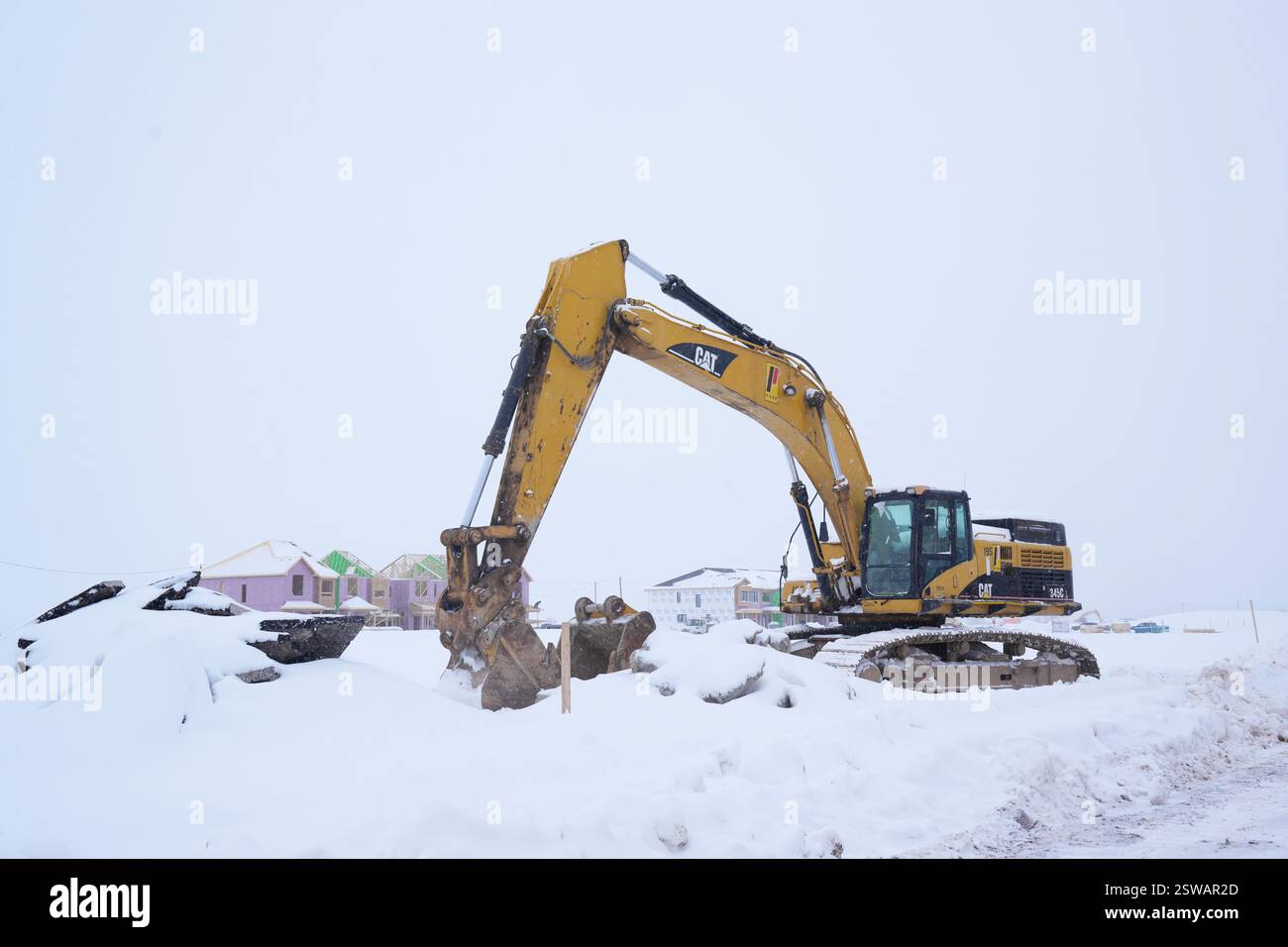 Milton, Canada. 20th Feb, 2025. A new housing project is shown under ...
