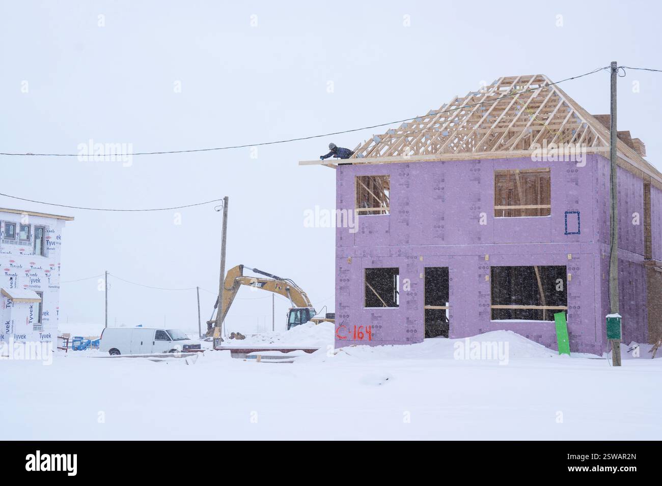 Milton, Can. 20th Feb, 2025. A new housing project is shown under ...