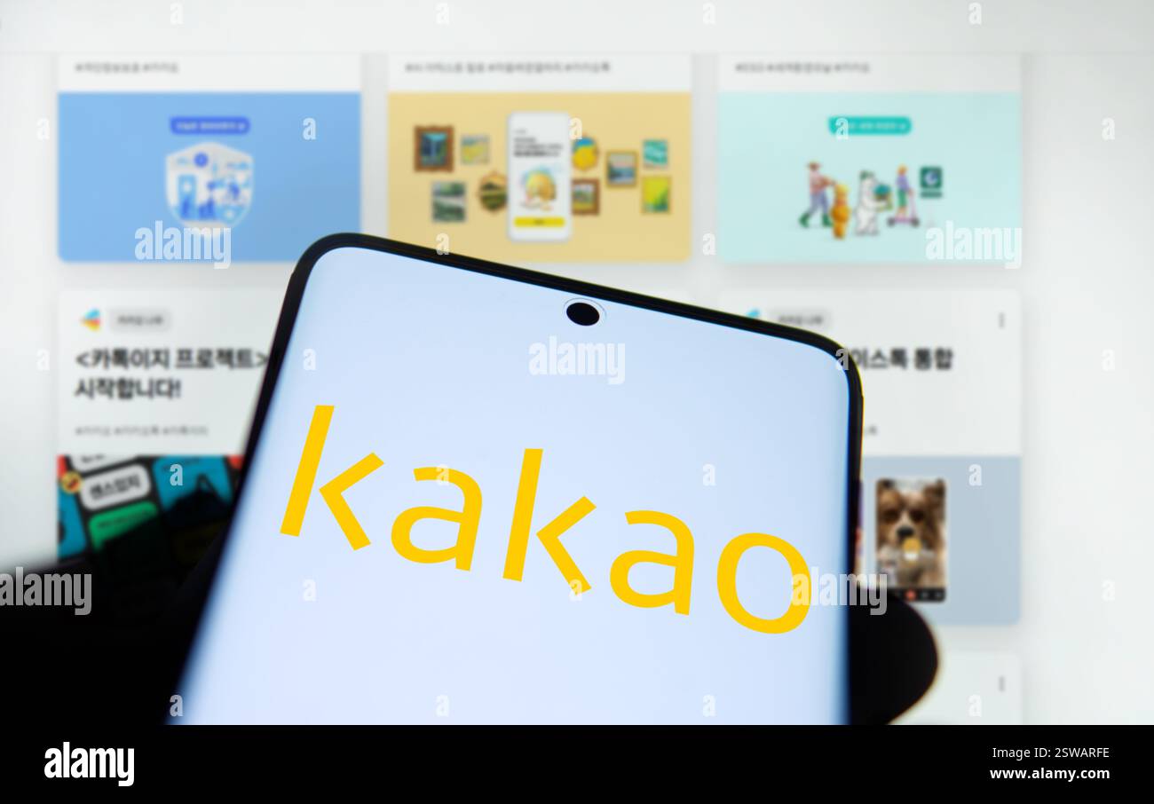 Dhaka, Bangladesh- 09 Nov 2024: Kakao logo is displayed on smartphone Stock Photo - Alamy