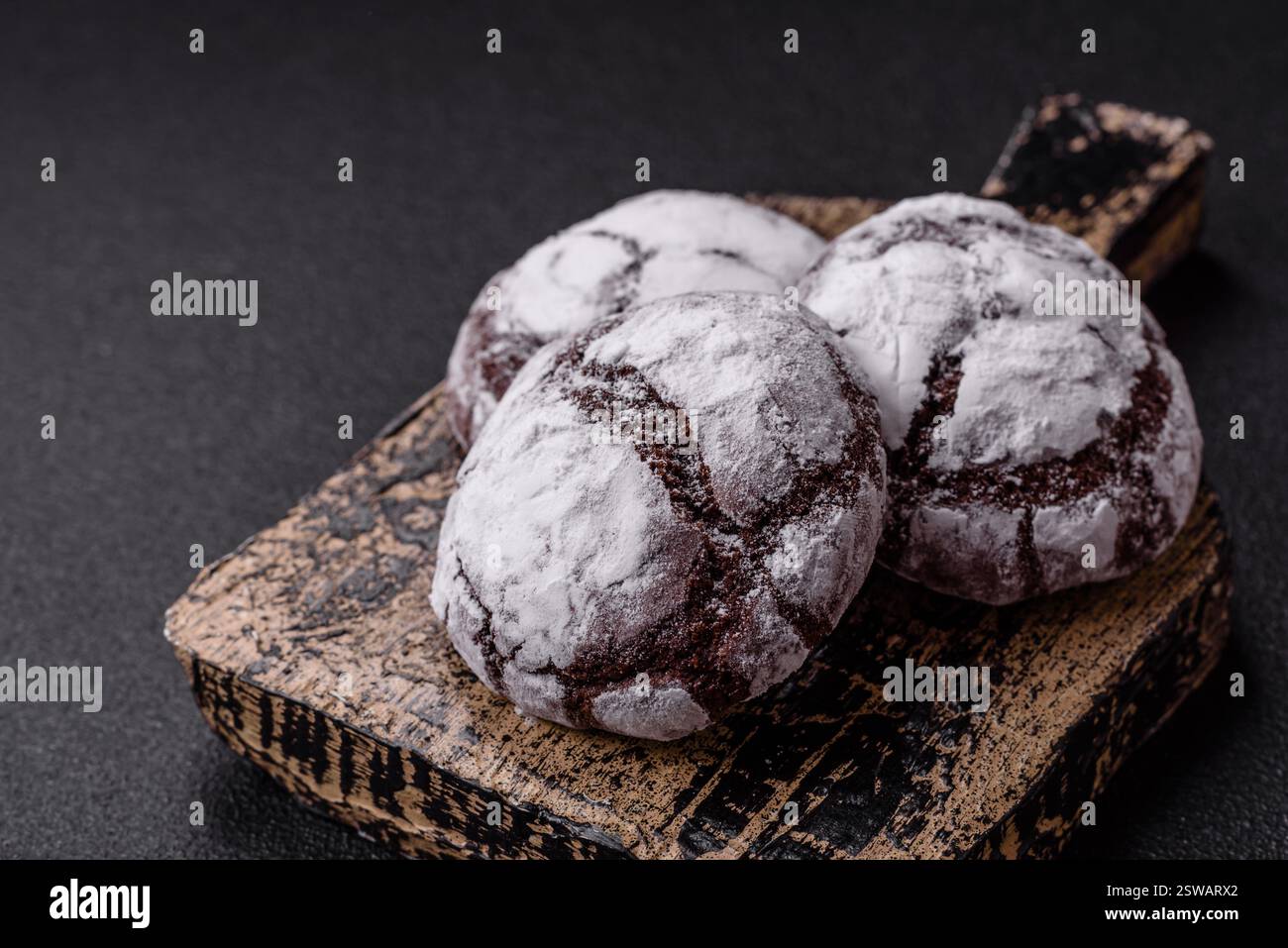 Sweet chocolate crinkle cookies made hi-res stock photography and ...