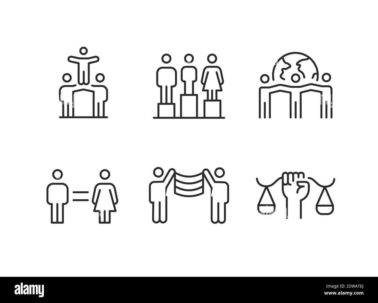 Diversity and Equality Icon Set Stock Vector Image & Art - Alamy