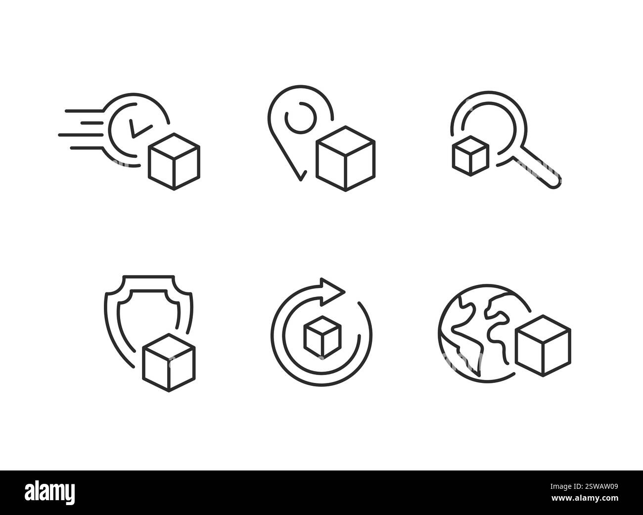 Delivery Services Icon Set Stock Vector Image & Art - Alamy