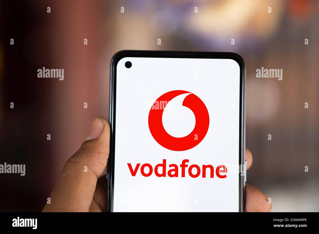 Dhaka, Bangladesh- 15 Nov 2024: Vodafone logo is displayed on ...