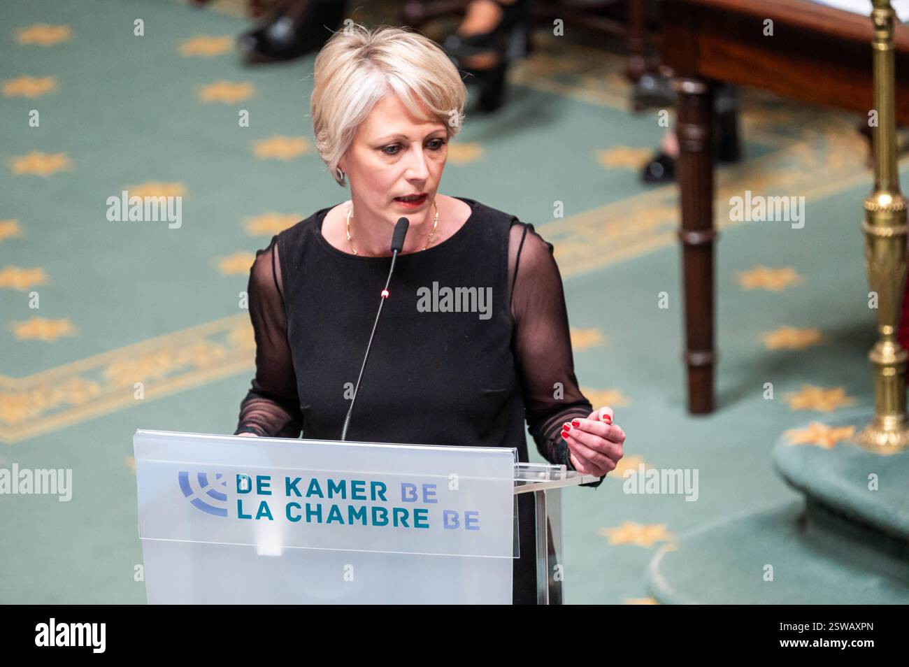 Carmen Ramelot Les EngagÃ s at the plenary session of the Chamber at ...